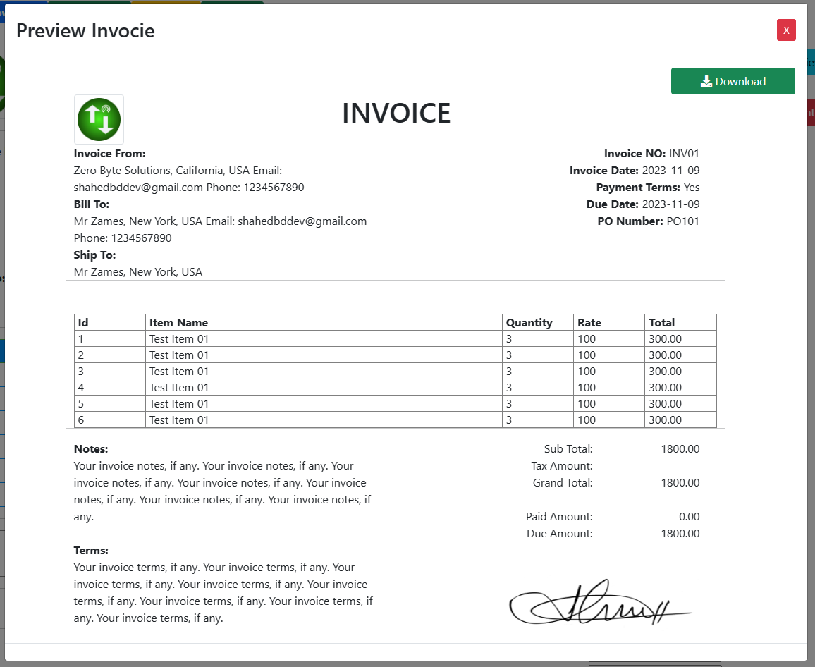 Invoice Hubs Create Free Invoice Online Print Email Invoices Invoice Hubs Create Free Invoice Online Print Email Invoices